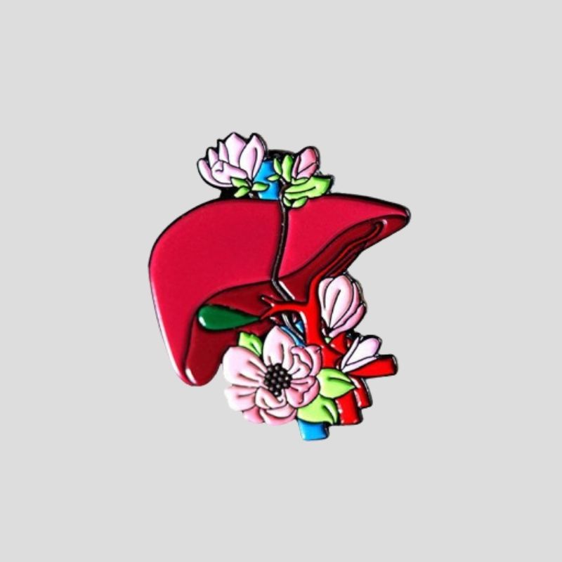 Floral Anatomical Liver Pin – Medico Store مدكو ستور